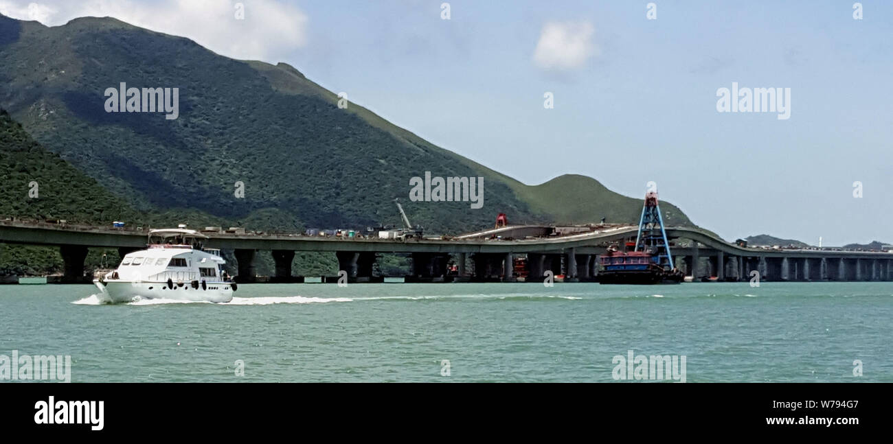 This photo taken in 2017 shows the Hong Kong section of the world's ...