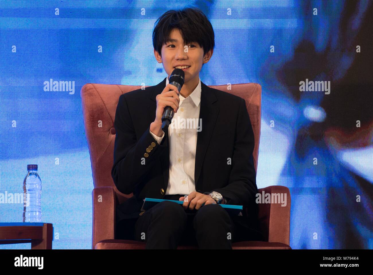 Singer-songwriter and actor Roy Wang or Wang Yuan of Chinese boy group ...