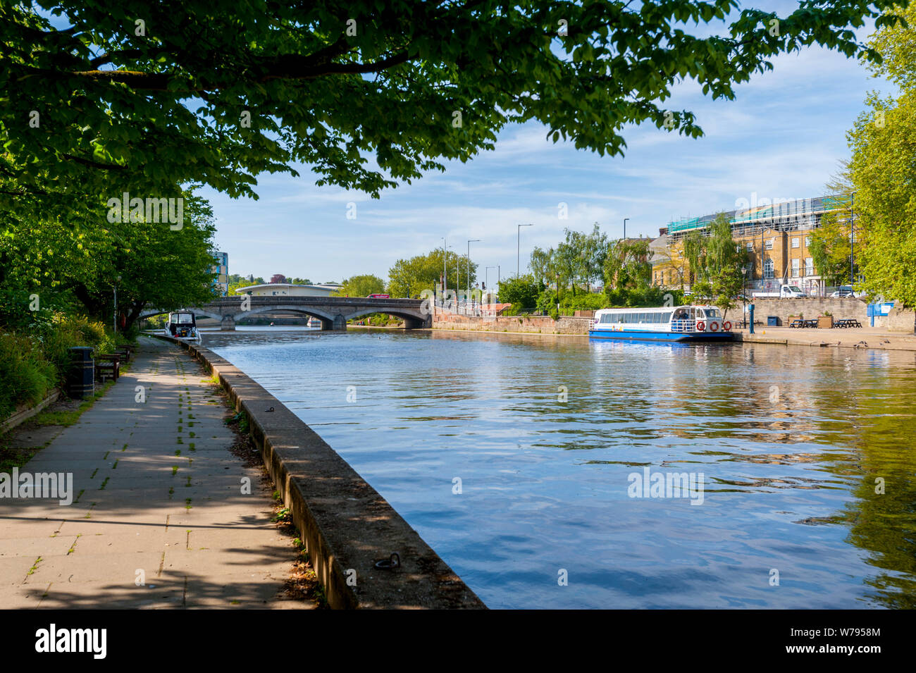The river Medway at Maidstone Kent Stock Photo - Alamy