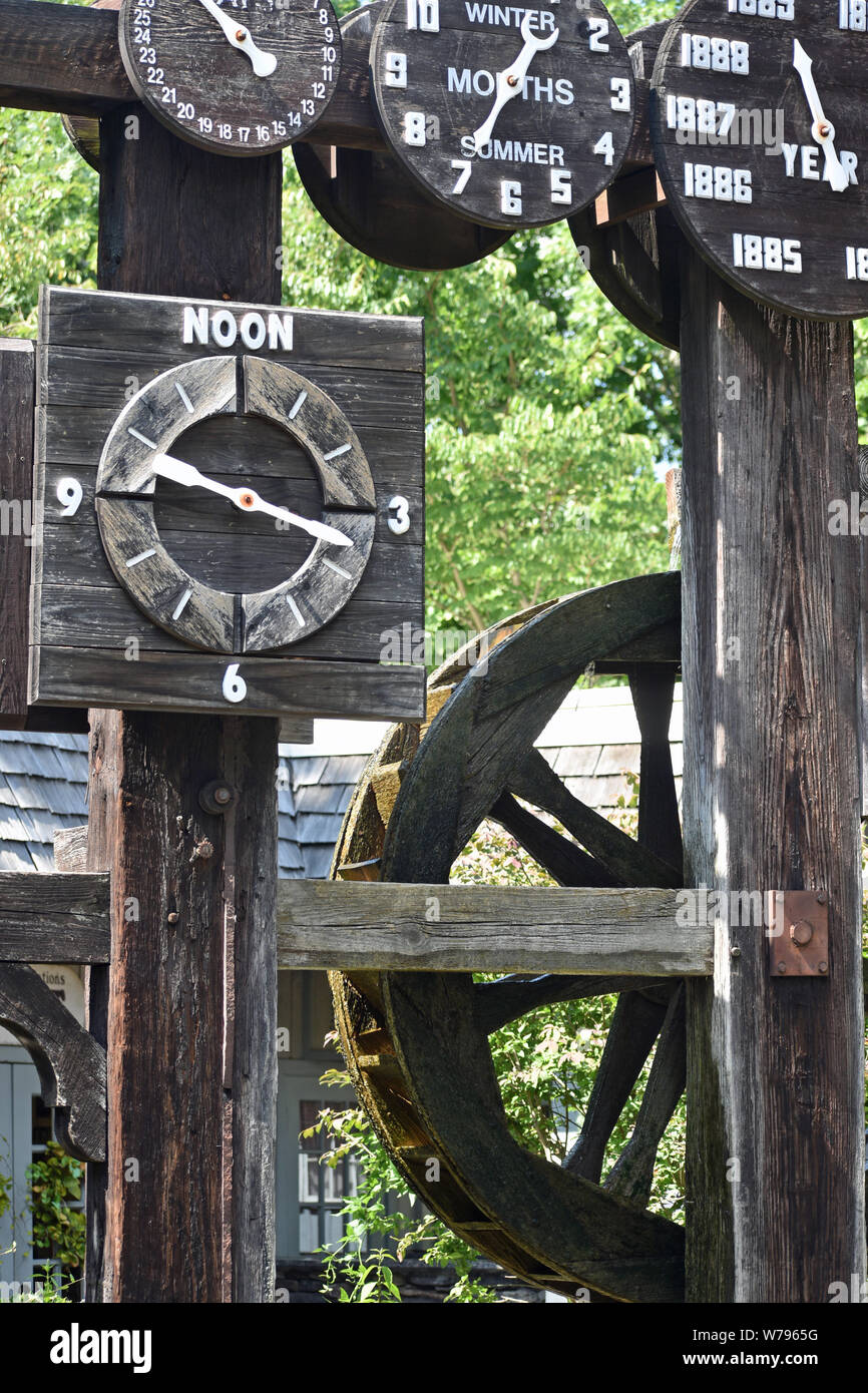 Wooden Time Piece Stock Photo - Alamy