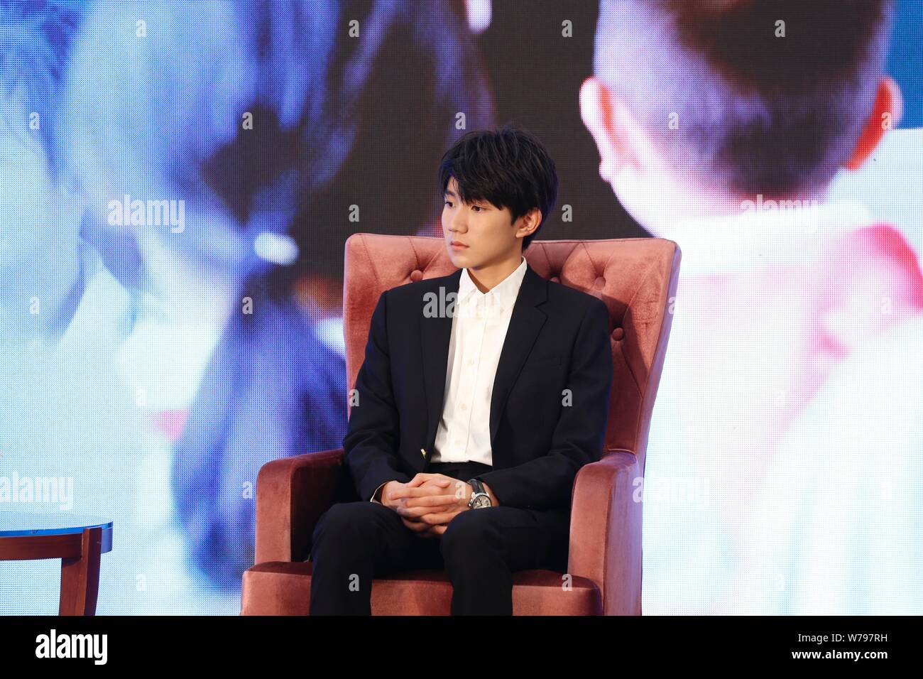 Singer-songwriter and actor Roy Wang or Wang Yuan of Chinese boy group ...