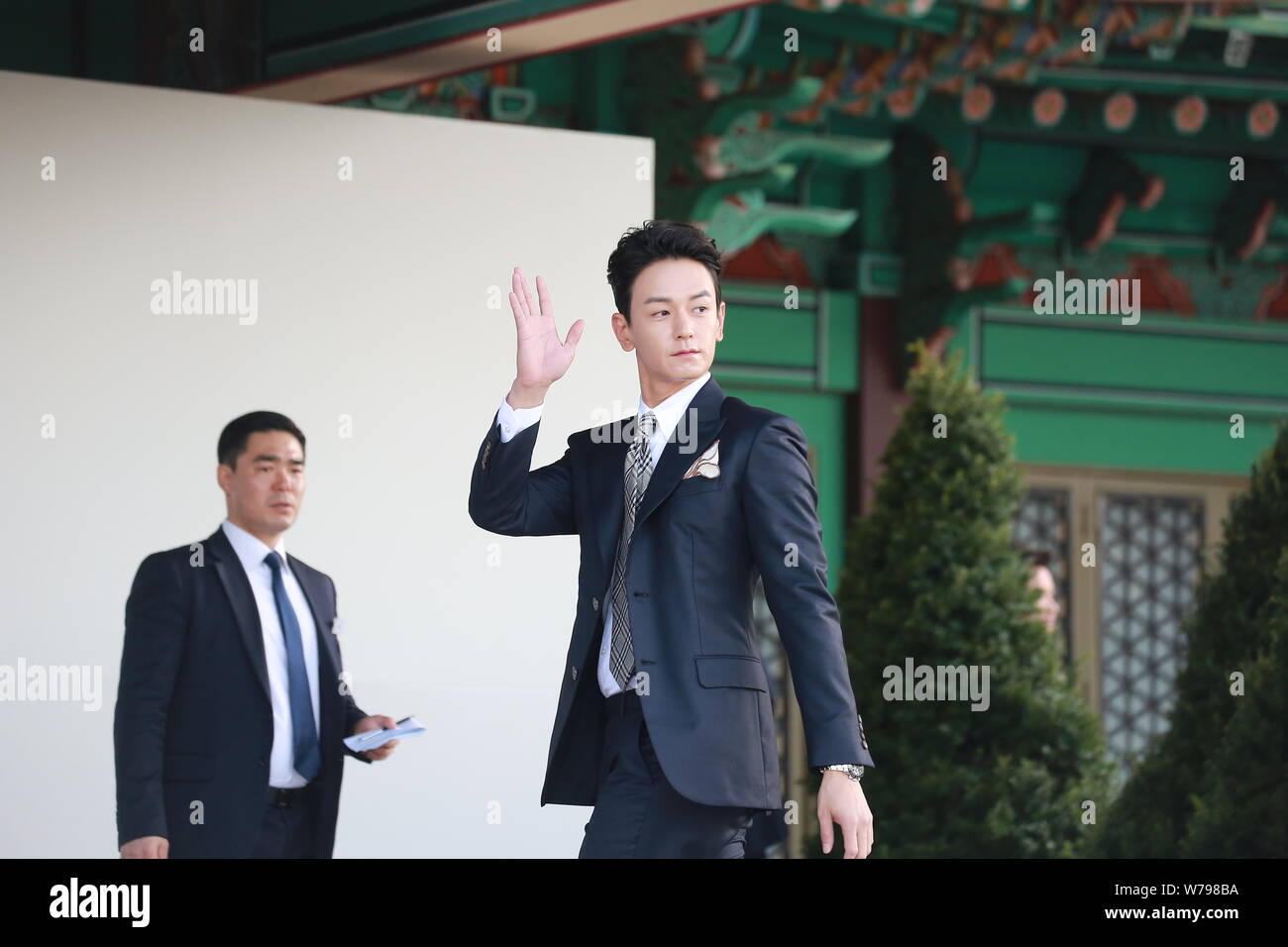 South Korean actor Lim Ju-hwan arrives for the wedding ceremony of ...