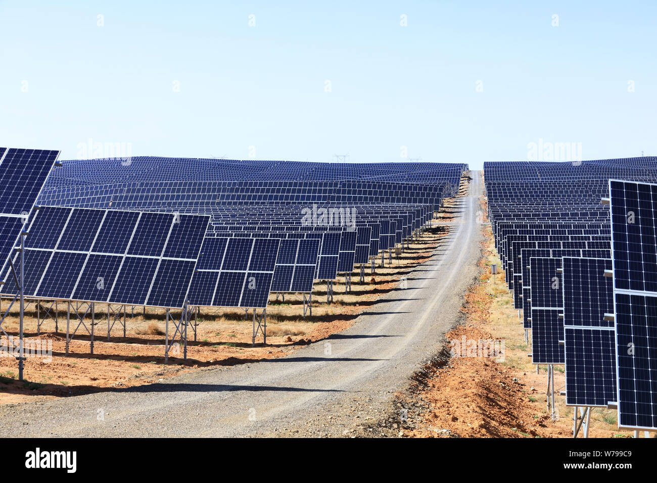 --FILE--Solar panels are installed at a photovoltaic (PV) power plant ...