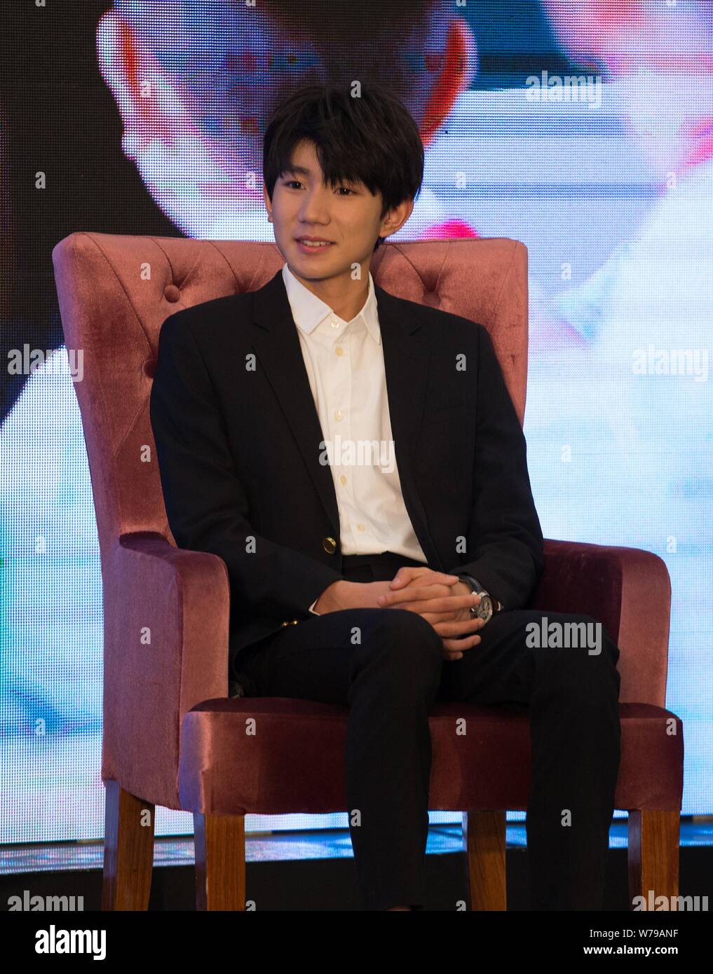 Singer-songwriter and actor Roy Wang or Wang Yuan of Chinese boy group ...