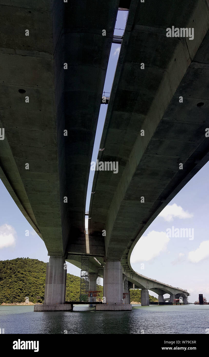 This photo taken in 2017 shows the Hong Kong section of the world's ...