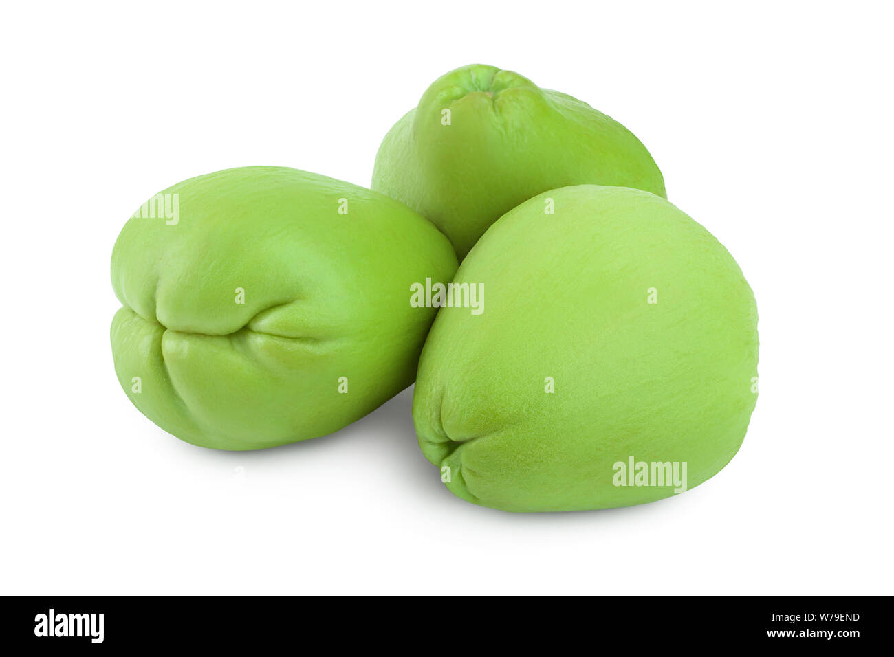 fresh Chayote vegetable or mexican cucumber isolated on white ...