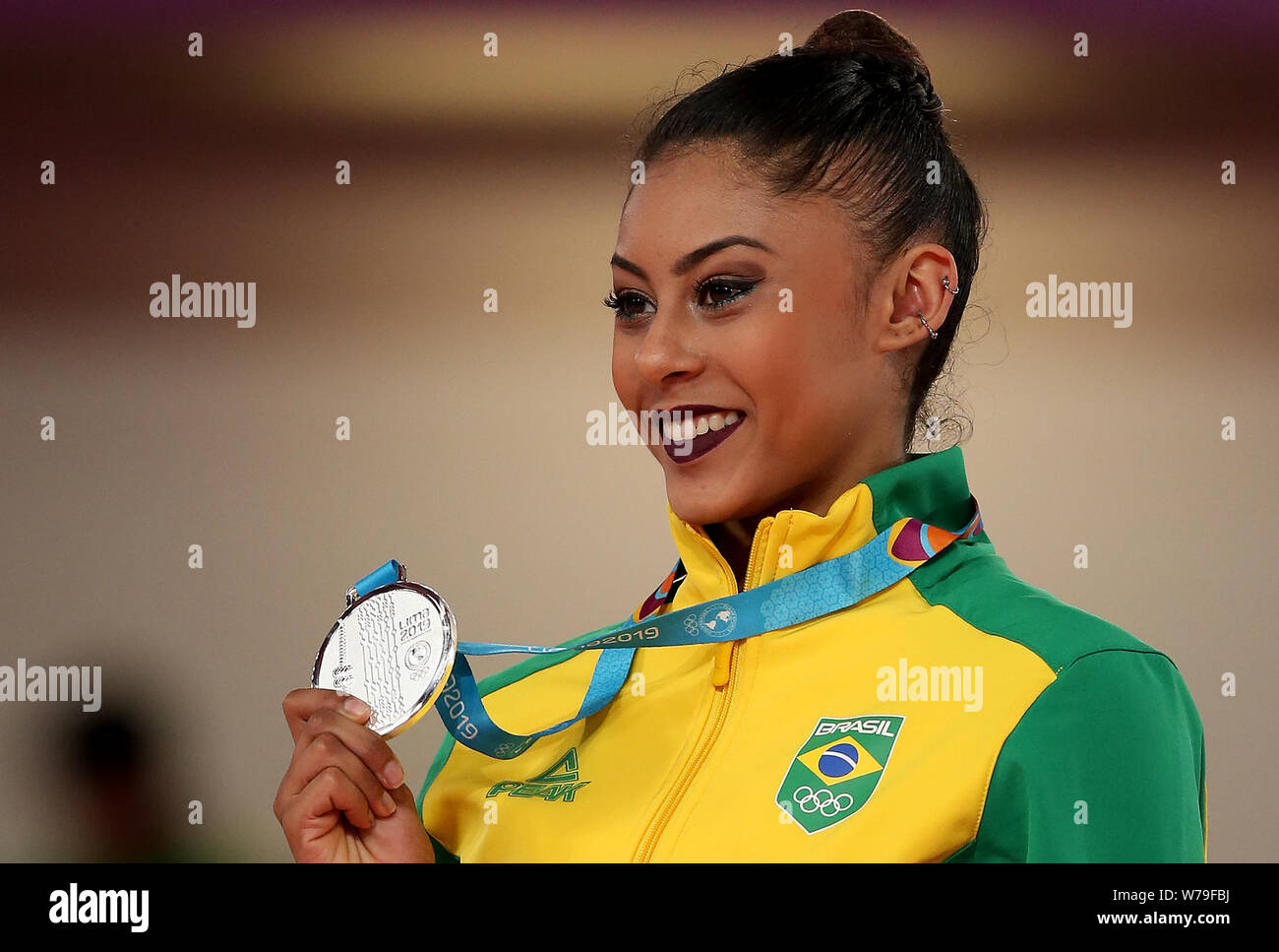 Lima, Peru. 05th Aug, 2019. Barbara DOMINGOS do Brasil wins the silver ...