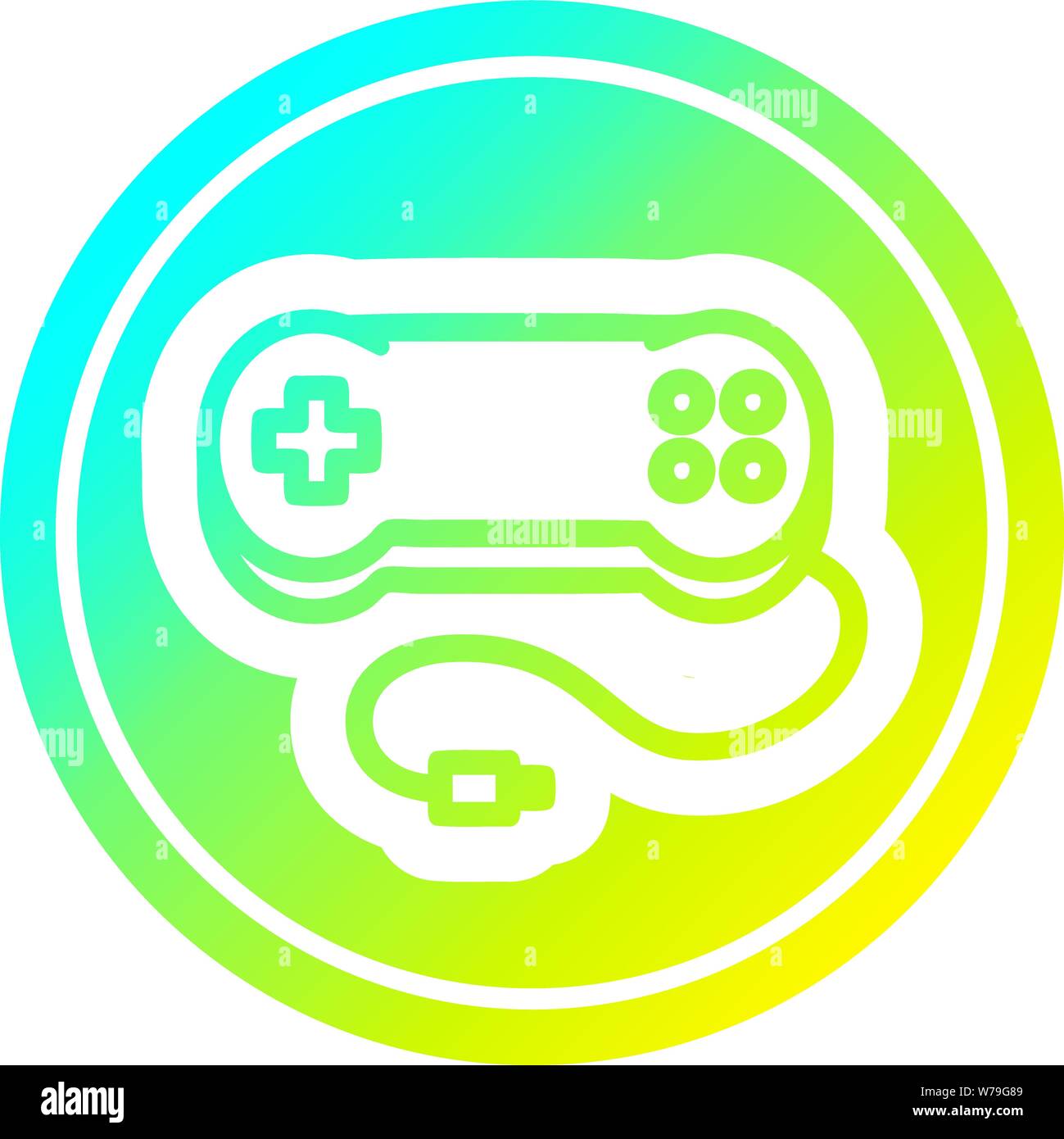 console game controller circular icon with cool gradient finish Stock Vector Image & Art - Alamy