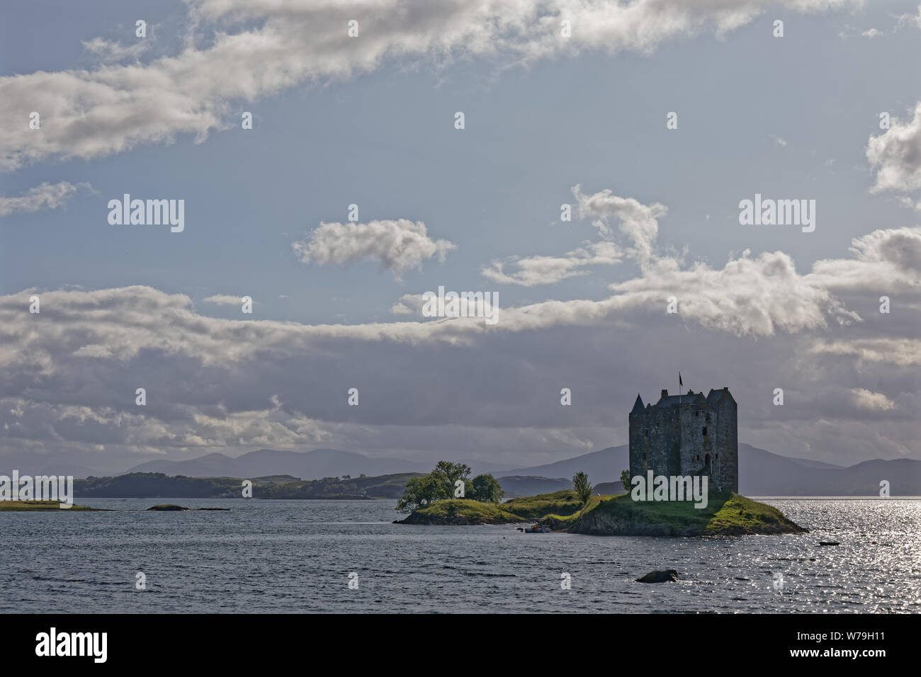 Castle Stalker in Loch Linnhe, Appin, Scotland, UK Stock Photo - Alamy