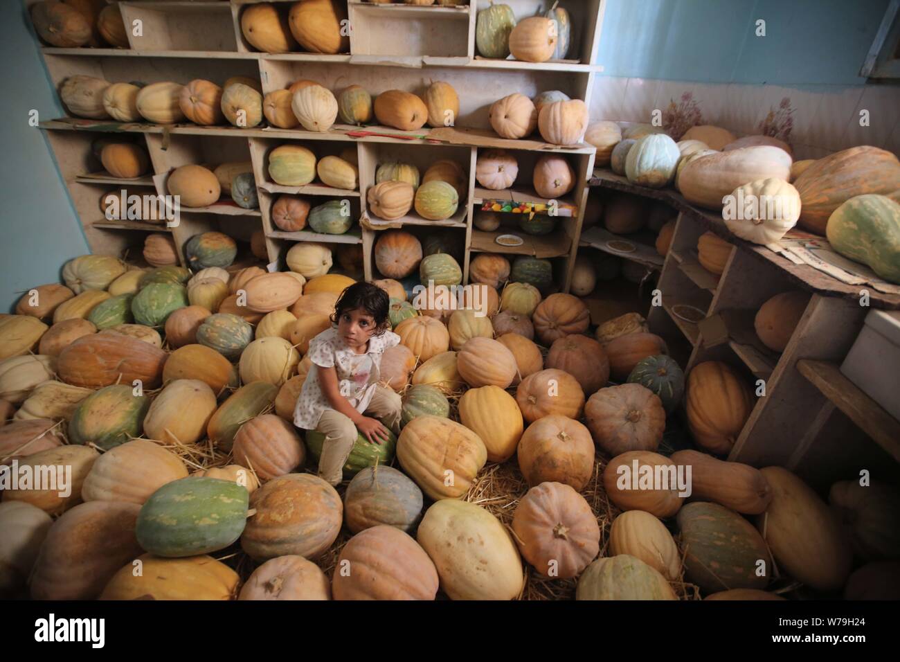 Northern The Gaza Strip, The Gaza Strip, Palestine. 5th Aug, 2019. A Palestinian kid play in ...