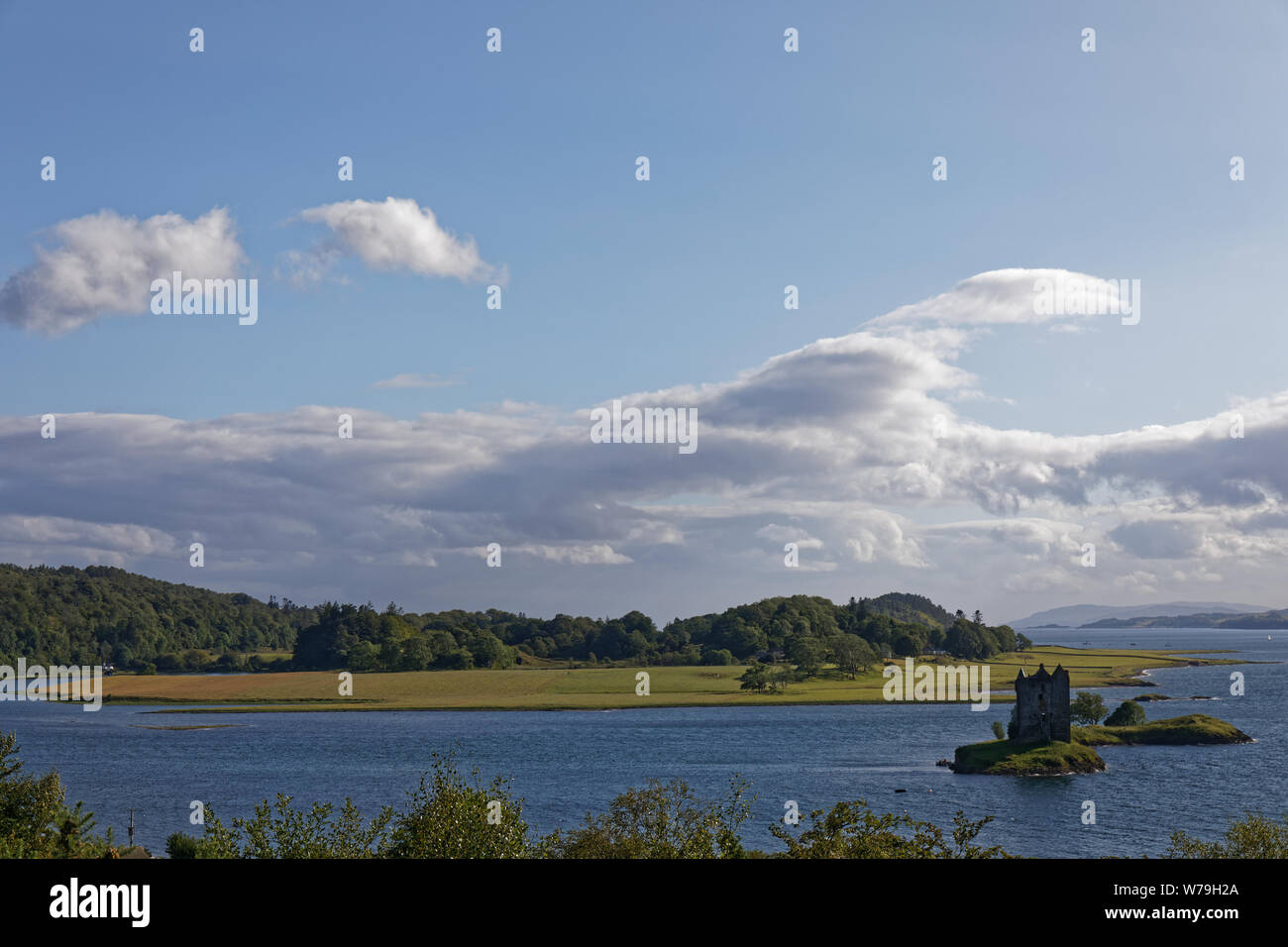Castle Stalker in Loch Linnhe, Appin, Scotland, UK Stock Photo - Alamy