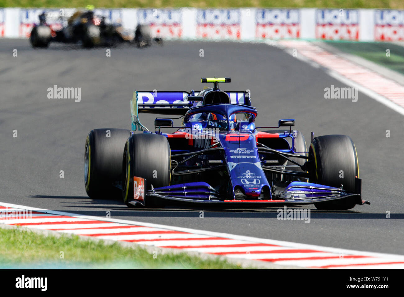 Formula 1 racing weekend in Hungaroring circuit Hungary august 04 2019 ...