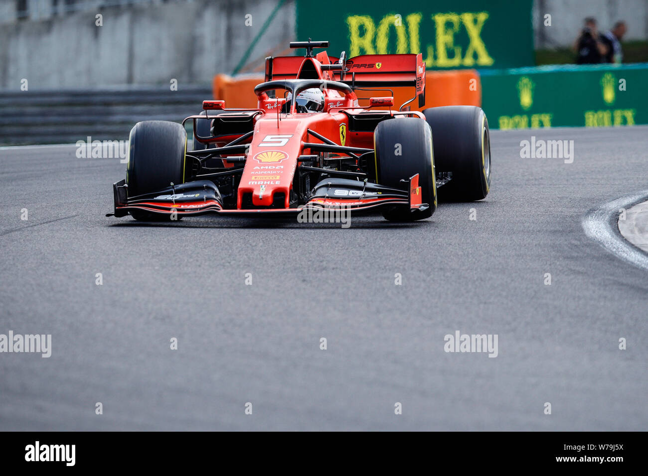 Formula 1 racing weekend in Hungaroring circuit Hungary august 04 2019 ...