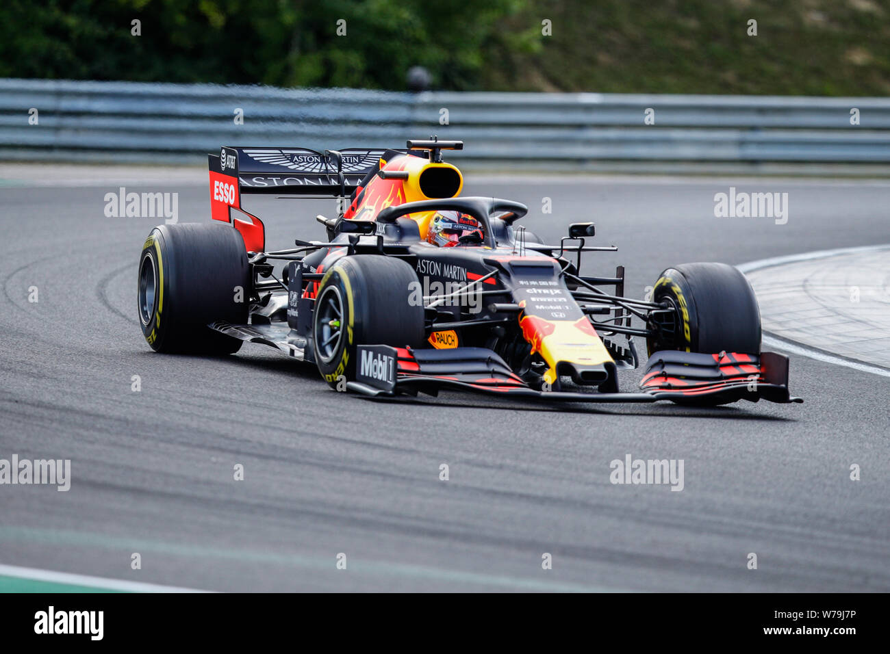 Formula 1 racing weekend in Hungaroring circuit Hungary august 04 2019 ...
