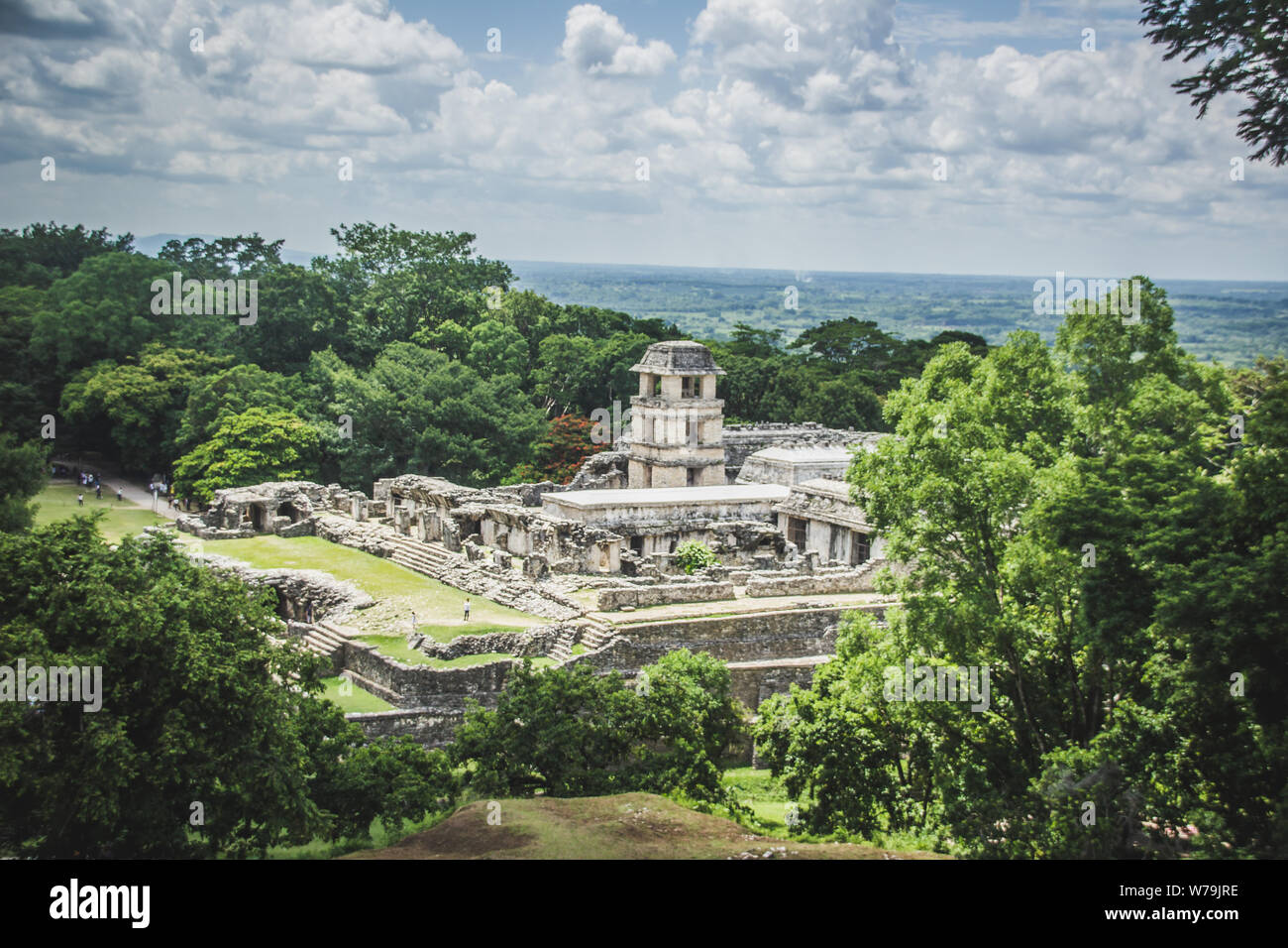 Palenque, Chiapas / Mexico - 21/07/2019: Detail of the archaeological ...
