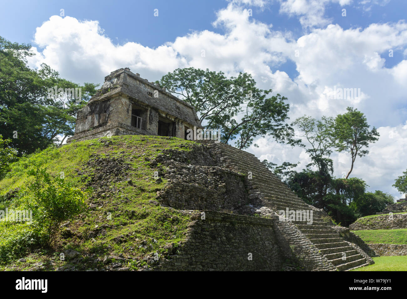 Palenque, Chiapas / Mexico - 21/07/2019: Detail of the archaeological ...