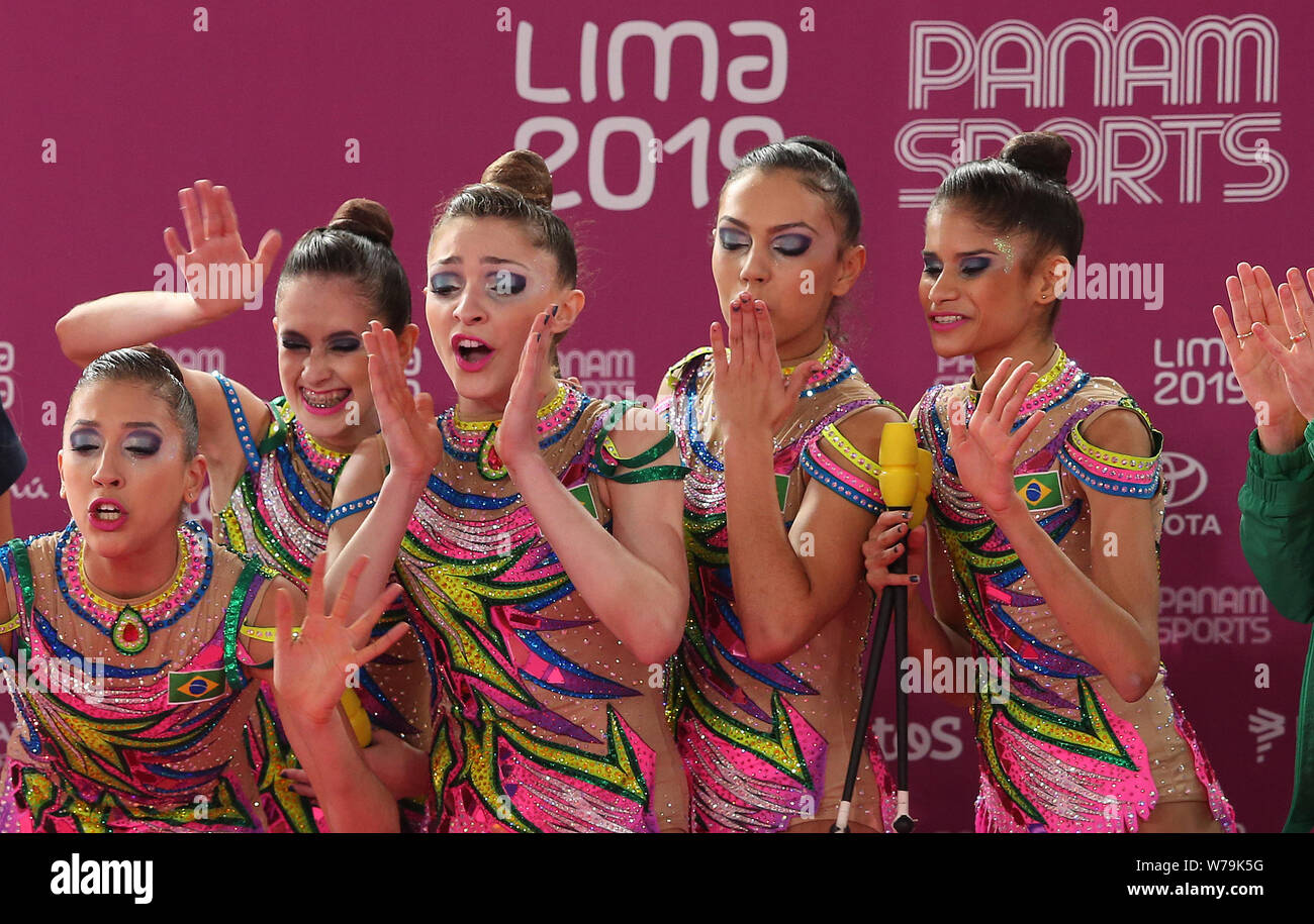 Lima, Peru. 05th Aug, 2019. Brazilian team during the final of the Lima ...