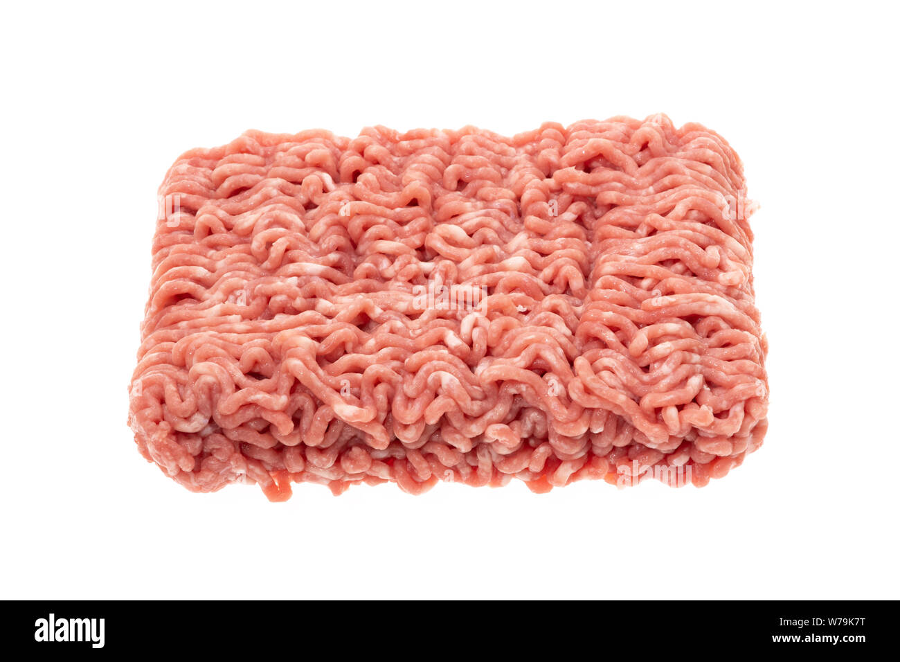A portion of Pork minced meat - white background Stock Photo - Alamy