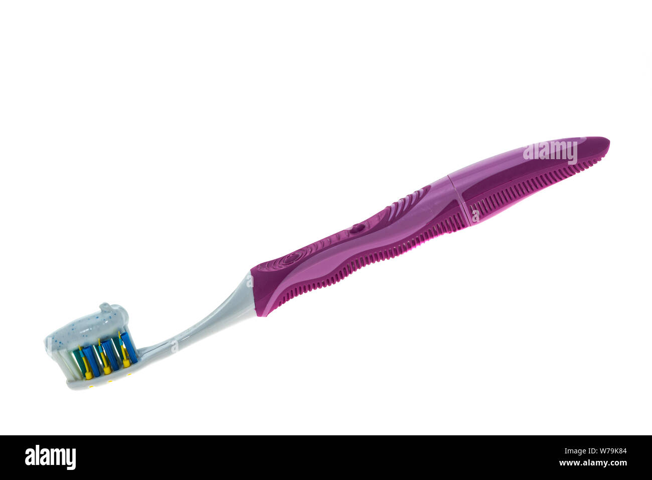 A toothbrush and toothpaste - white background Stock Photo - Alamy
