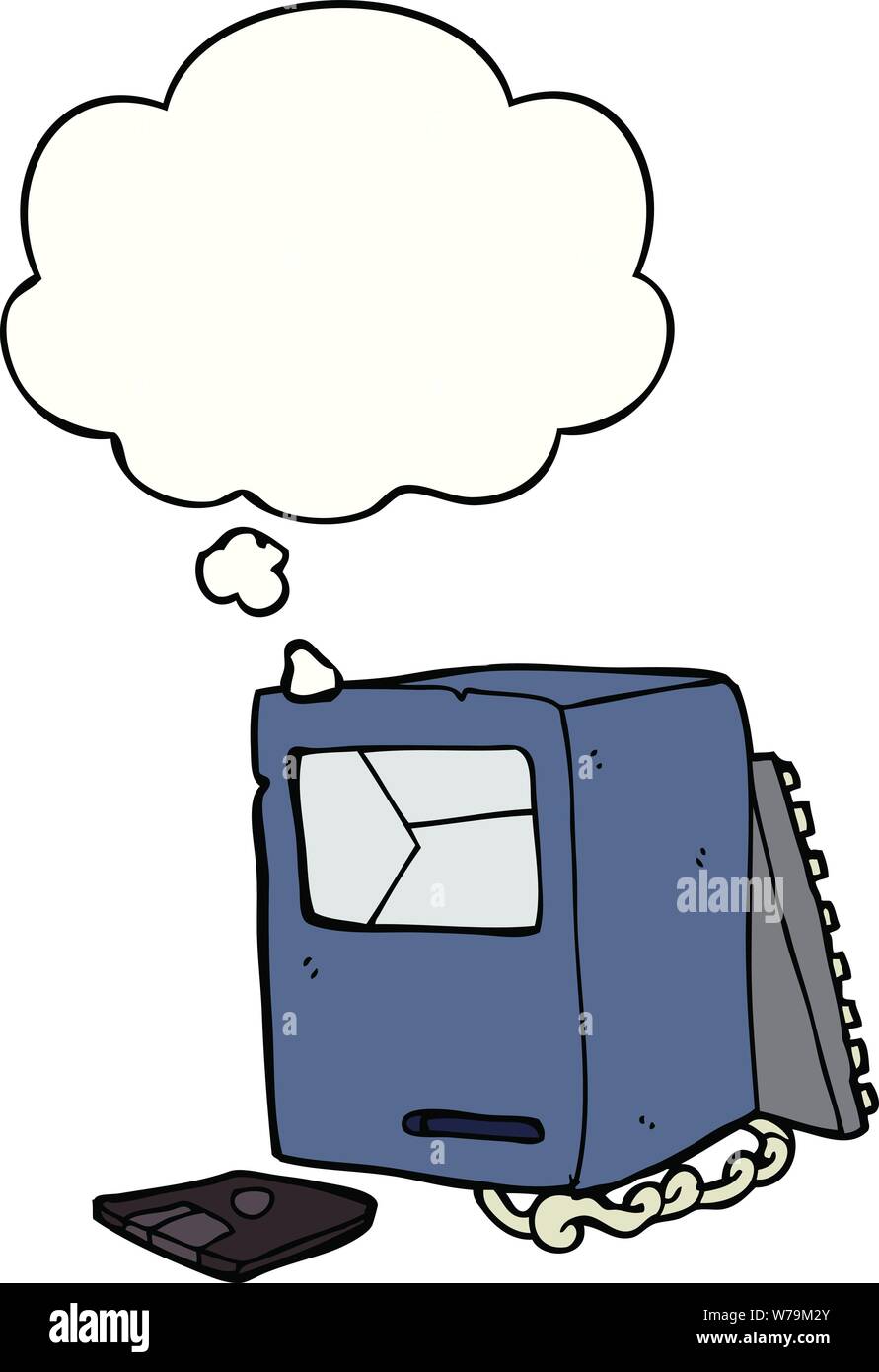 Freehand drawn cartoon broken computer hi-res stock photography and ...