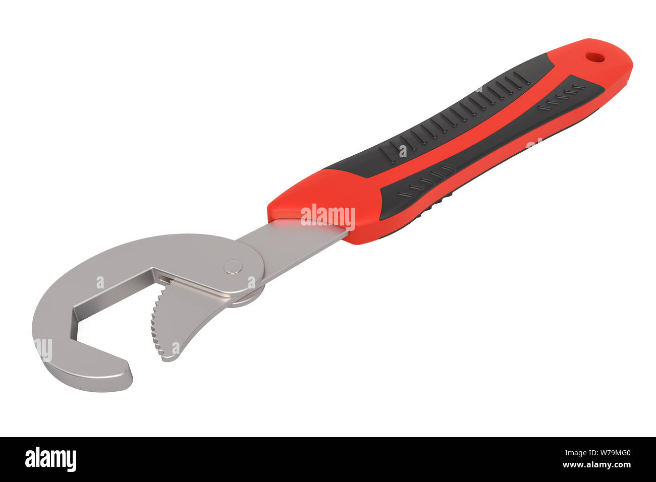 Universal Adjustable Wrench, 3D rendering isolated on white background ...