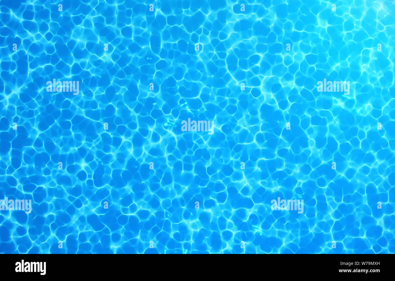 Water caustic background. Pure, clean blue water in the pool, 3D ...
