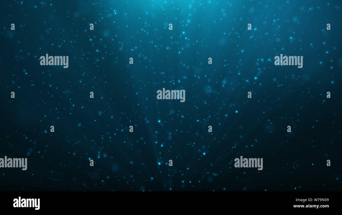 Abstract particles background of shining, sparkling blue particles ...