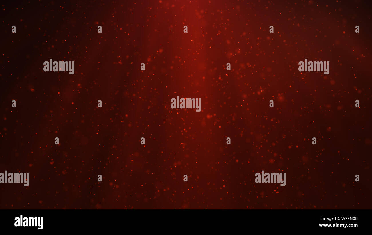 Abstract particles background of shining, sparkling red particles ...