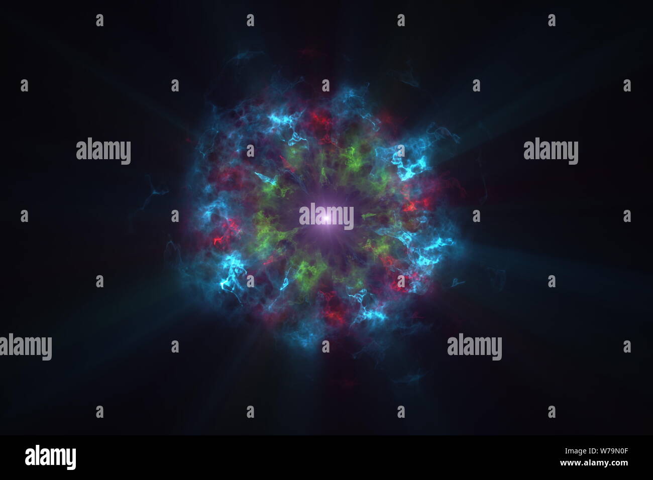 Colorful shock wave consisting particles. VFX elements, Graphic ...