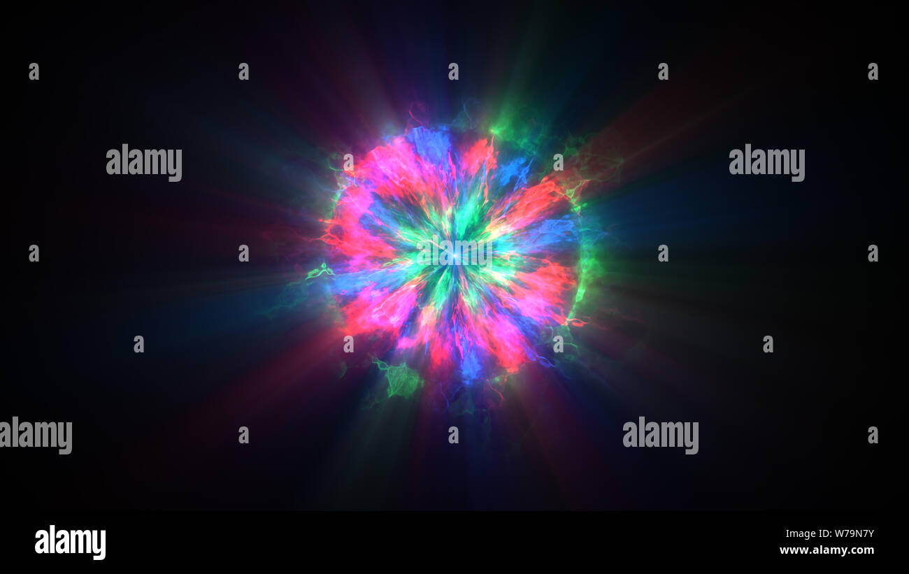 Colorful shock wave consisting particles. VFX elements, Graphic ...