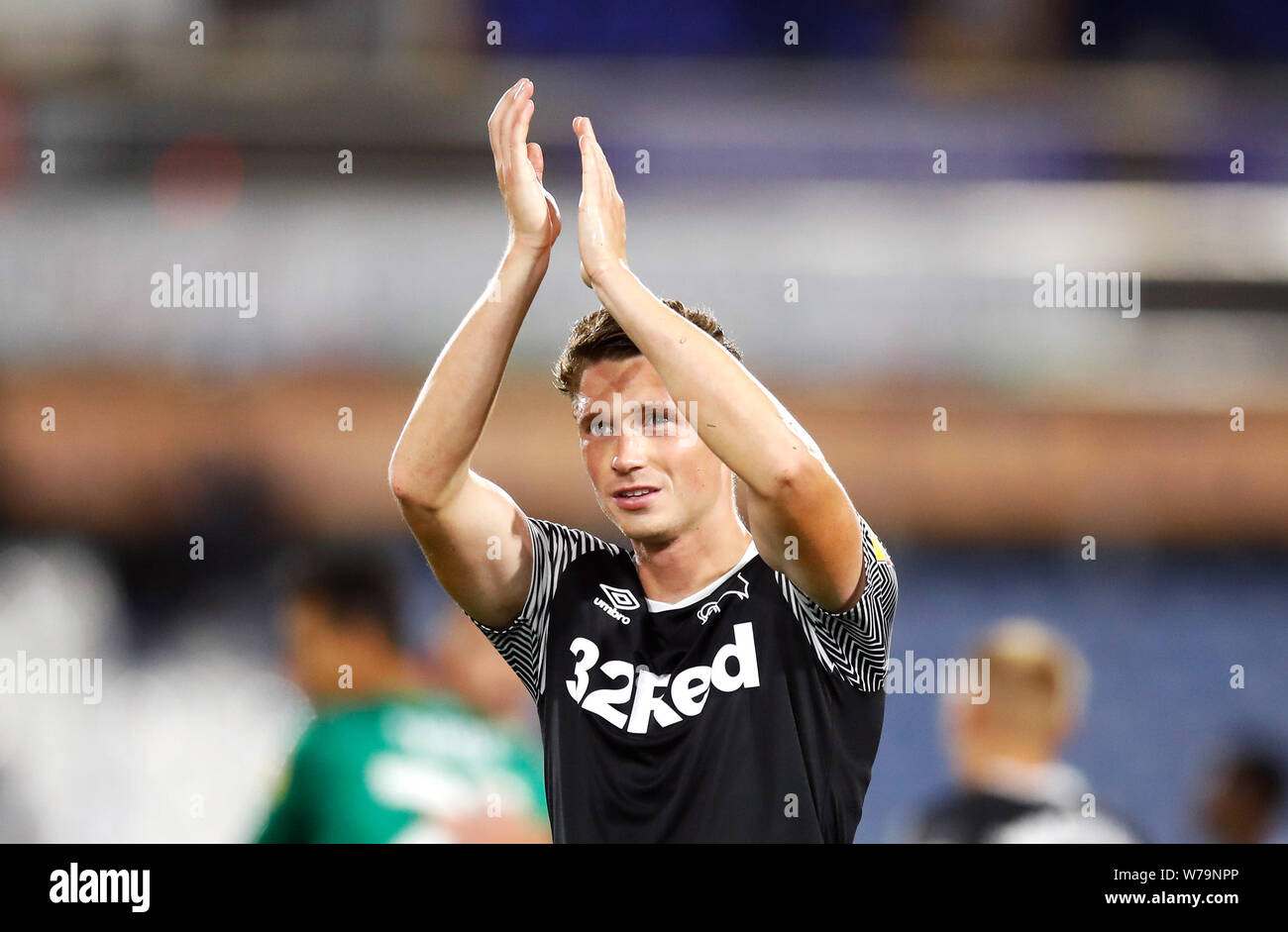 Derby countys george evans applauds fans hi-res stock photography and ...