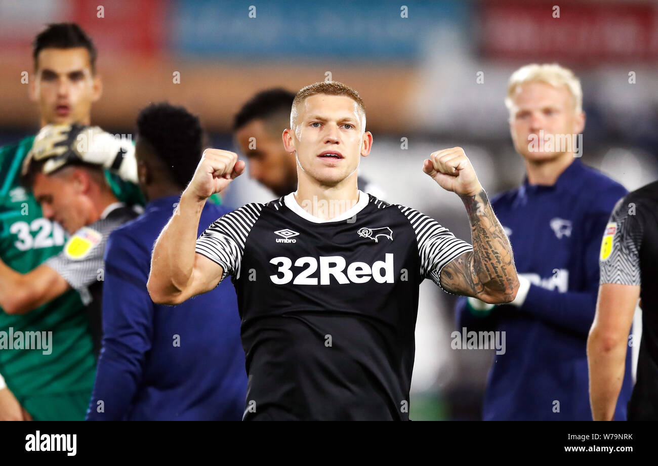 Derby County's Martyn Waghorn celebrates victory after the Sky Bet ...