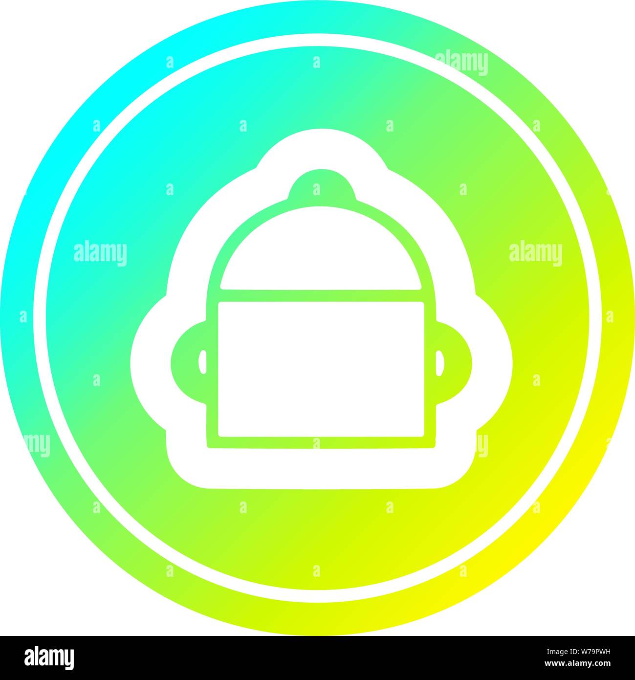 cooking pot circular icon with cool gradient finish Stock Vector Image & Art - Alamy