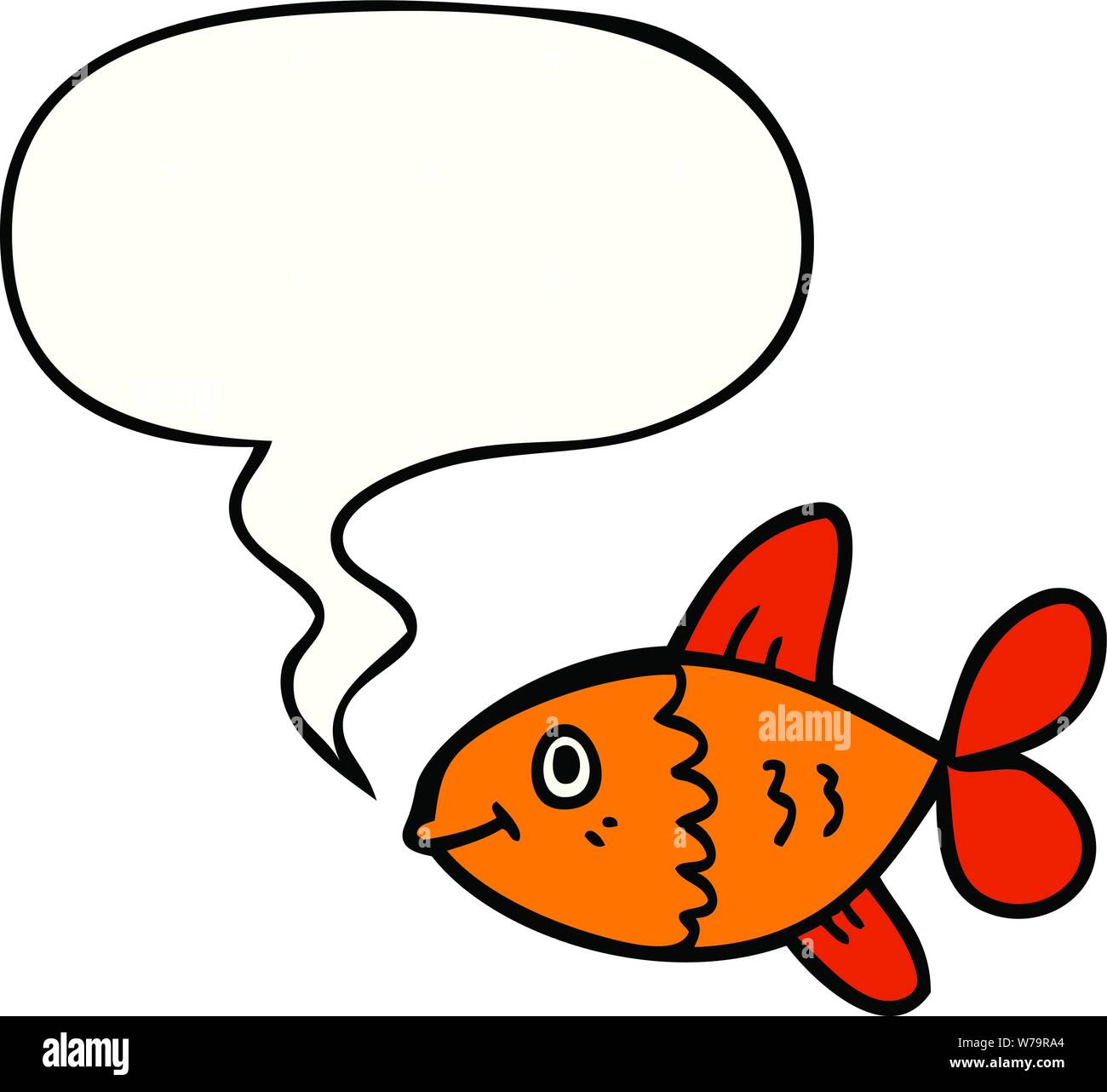 cartoon fish with speech bubble Stock Vector Image & Art - Alamy