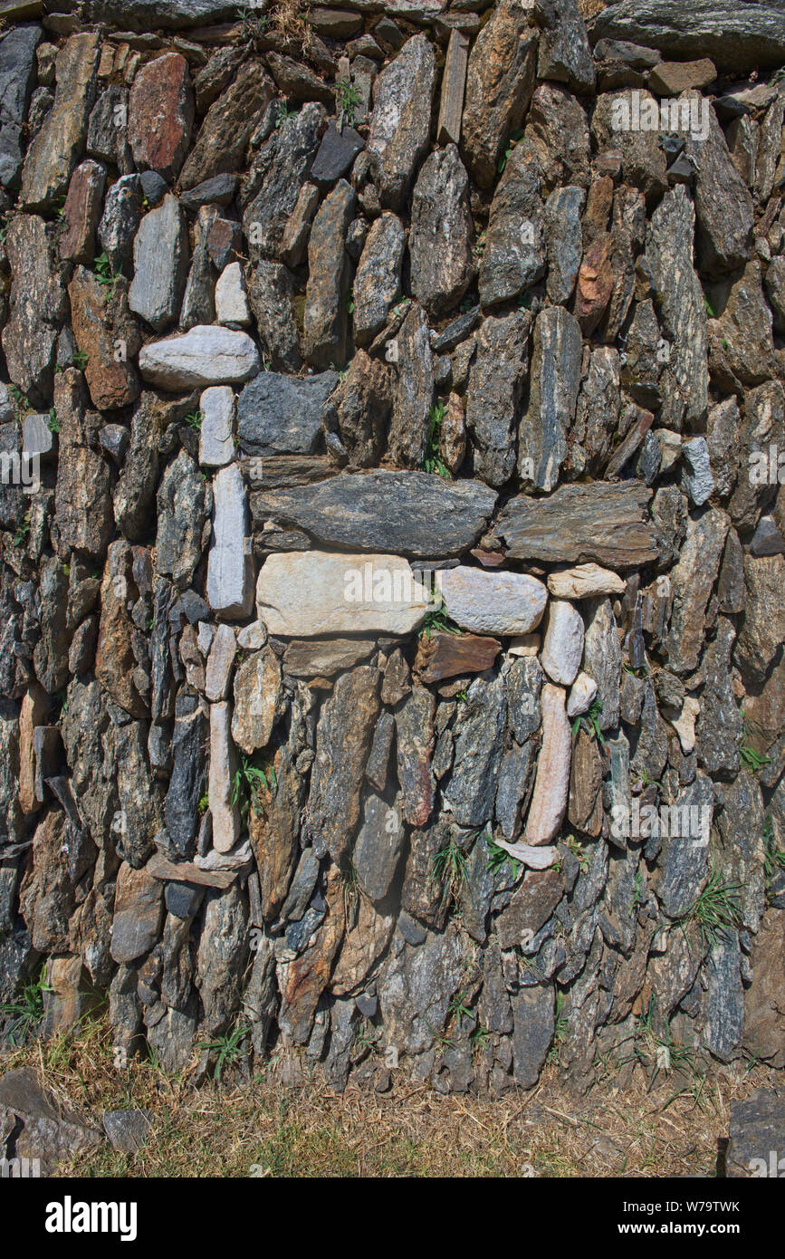 White quartzite stone llama terrace of the Incan Choquequirao ruins ...