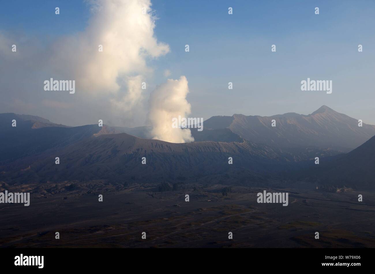 The Bromo volcano and the Tengger caldera on the Java island in ...