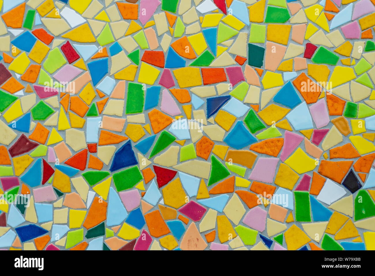 Colorful pastel vivid colour and various geometric shape and size of ...