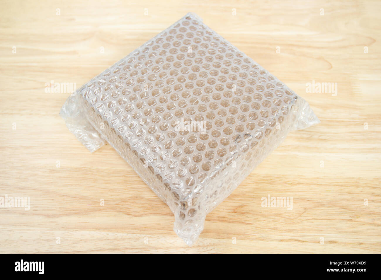 Bubbles covering the box by bubble wrap for protection product cracked ...