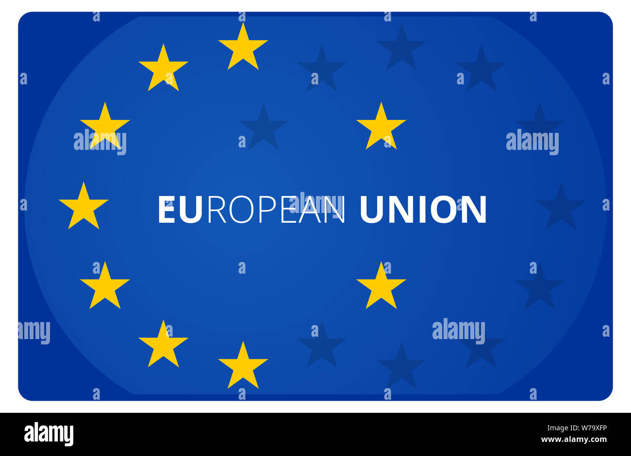 European Union EU creative abstract symbol icon 3d-illustration Stock ...