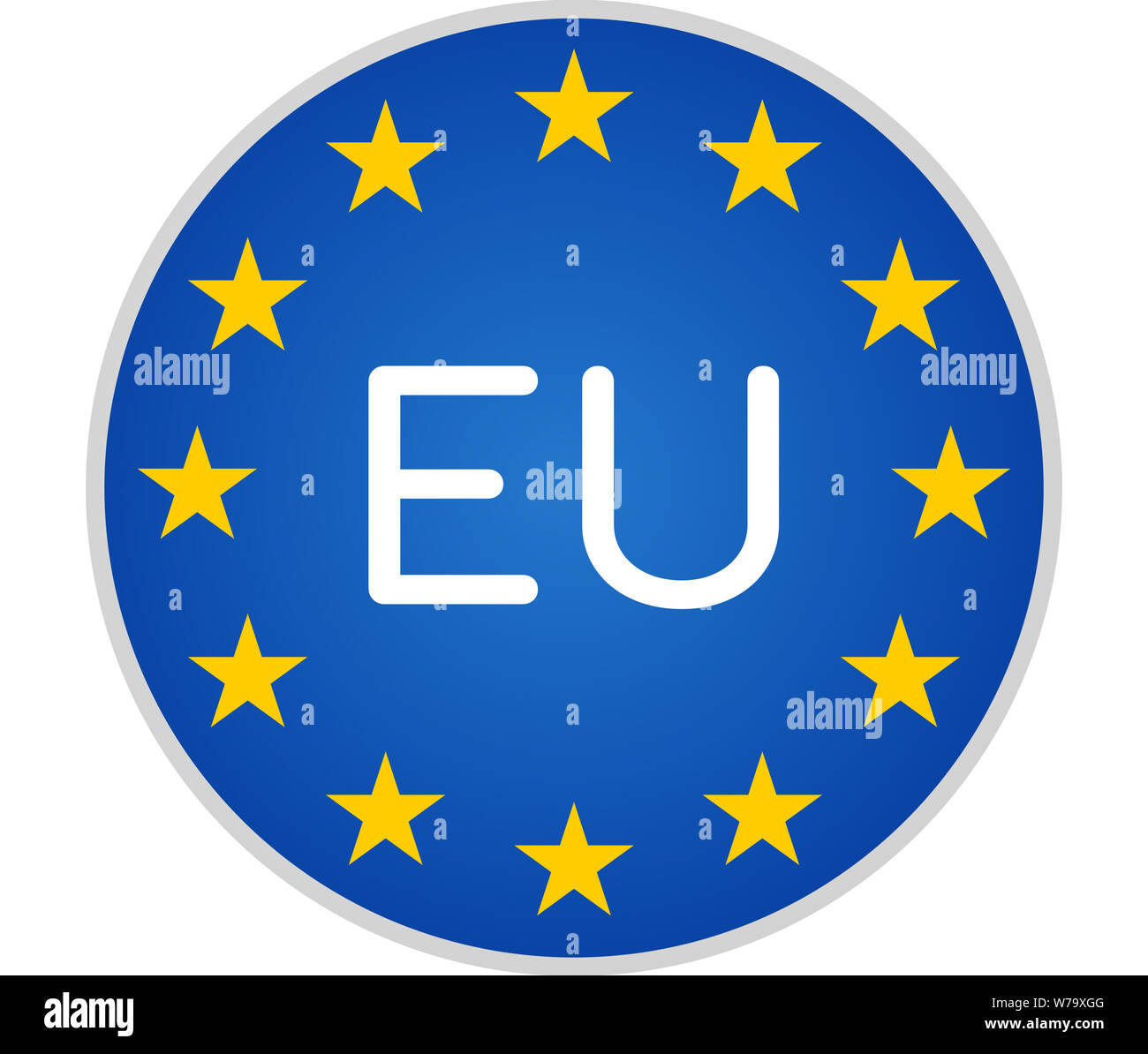 EU symbol icon 3d-illustration isolated on white Stock Photo - Alamy