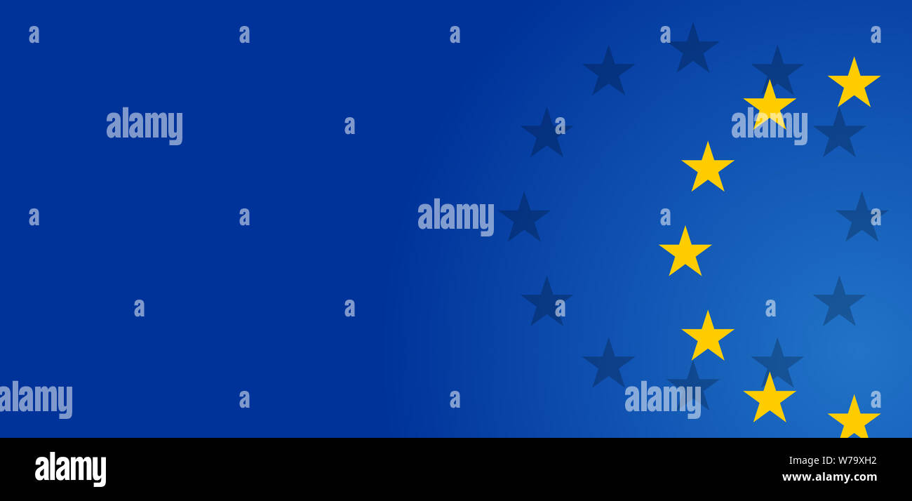 creative abstract stars of the flag of Europe background 3d ...