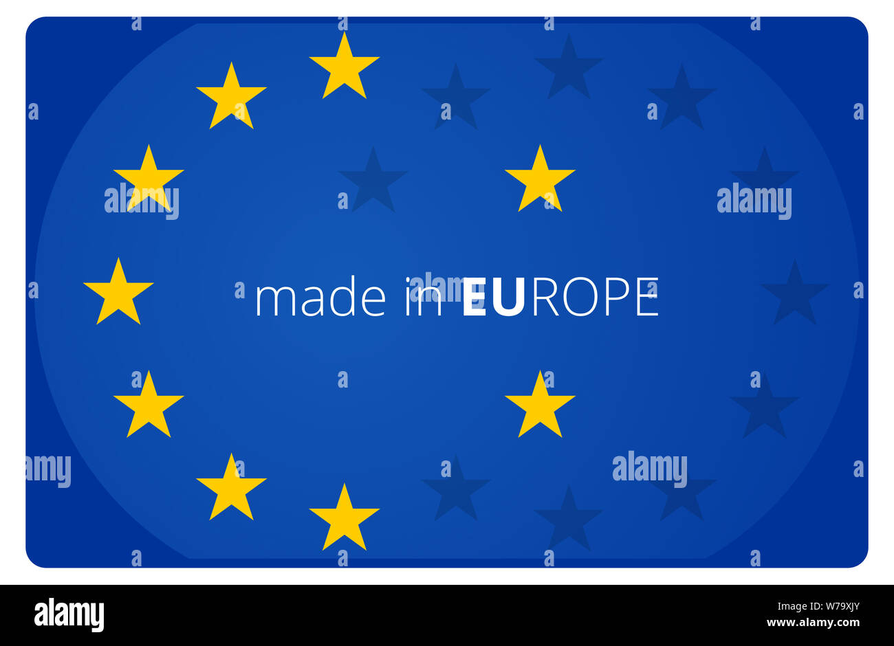 made in Europe creative abstract symbol icon 3d-illustration Stock ...