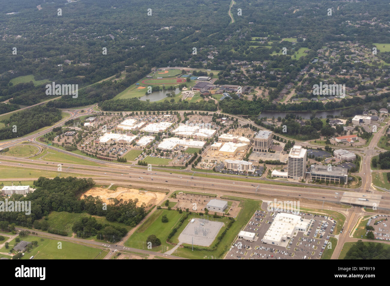 Ridgeland, MS / USA - July 13, 2019 - Aerial view of Renaissance at ...