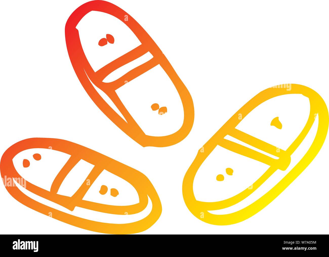 warm gradient line drawing of a cartoon tablets Stock Vector Image ...