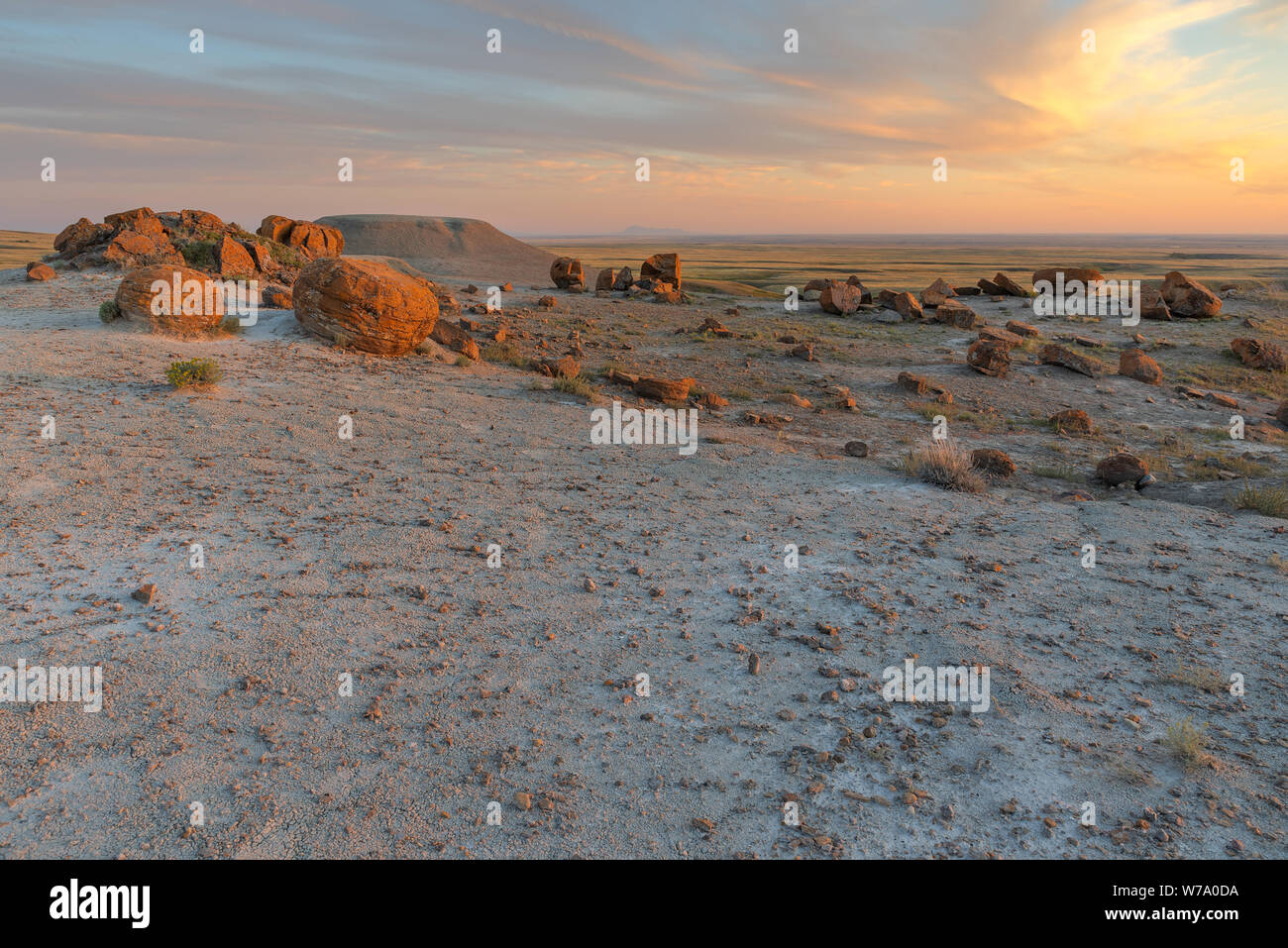 Red Rock Coulee near the Towns of Orion and Seven Persons, Alberta ...