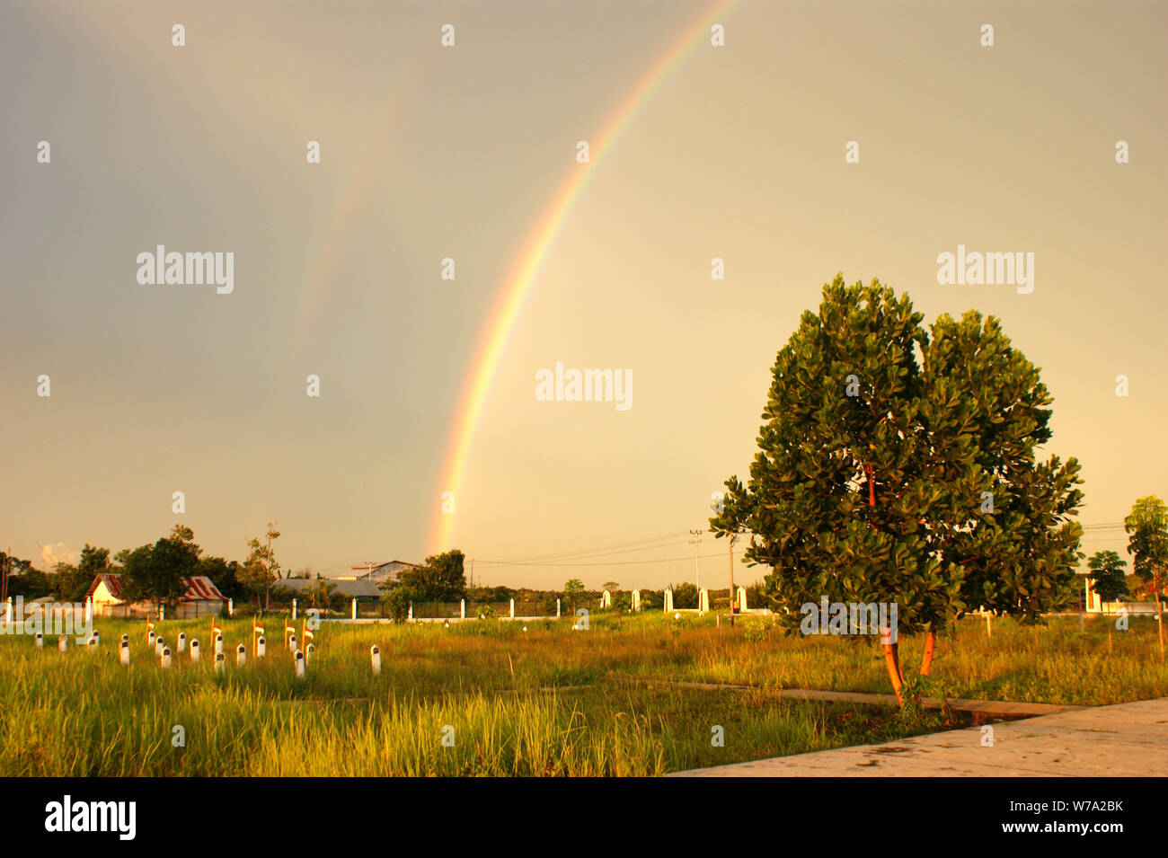 Rainbow at Taman Pahlawan Park, Sambas, West Kalimantan, Indonesia ...