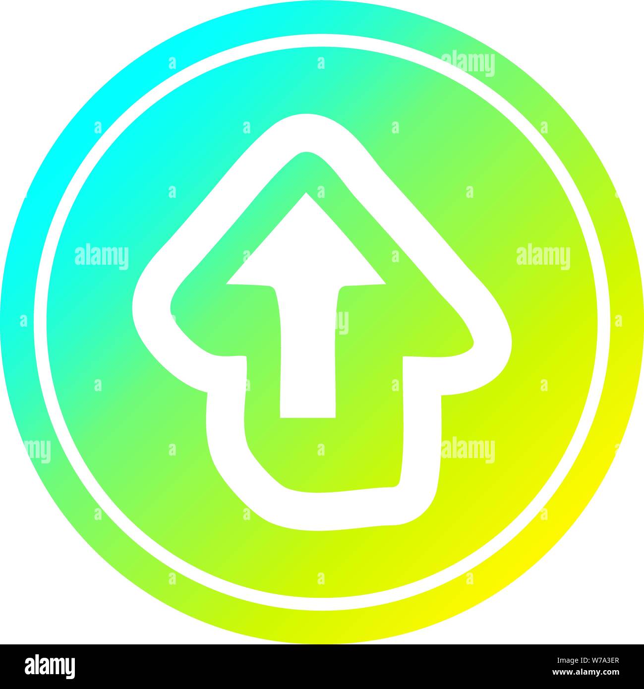 Direction Arrow Circular Icon With Cool Gradient Finish Stock Vector Image And Art Alamy