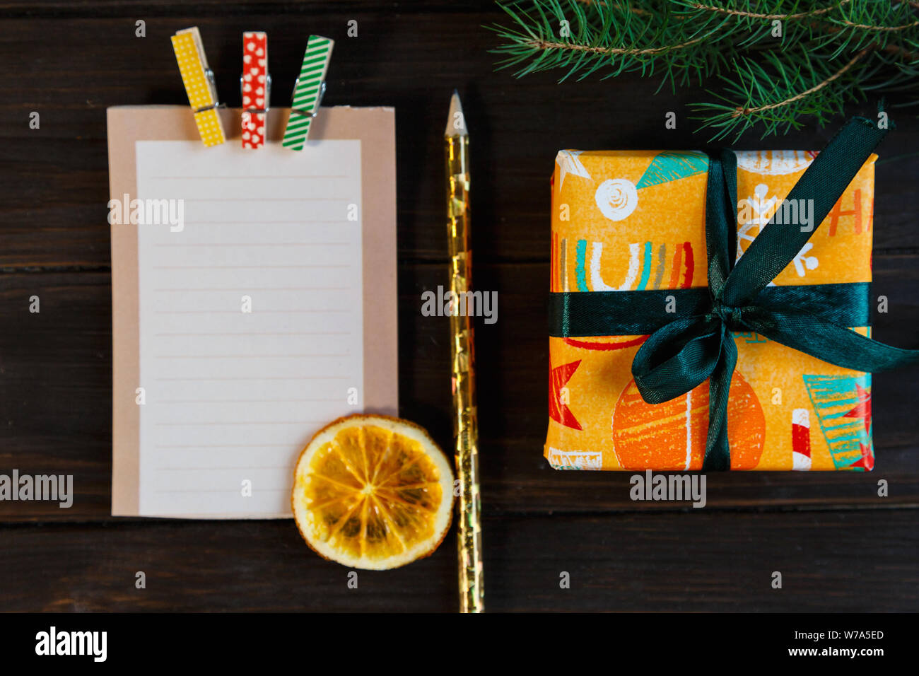 preparation for christmas - notepad to make a list of presents for ...