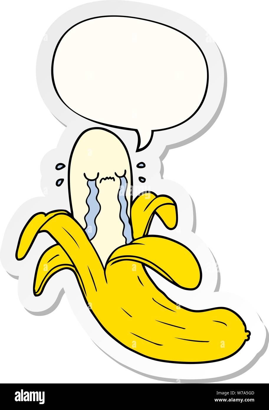 Banana face sad Stock Vector Images - Alamy