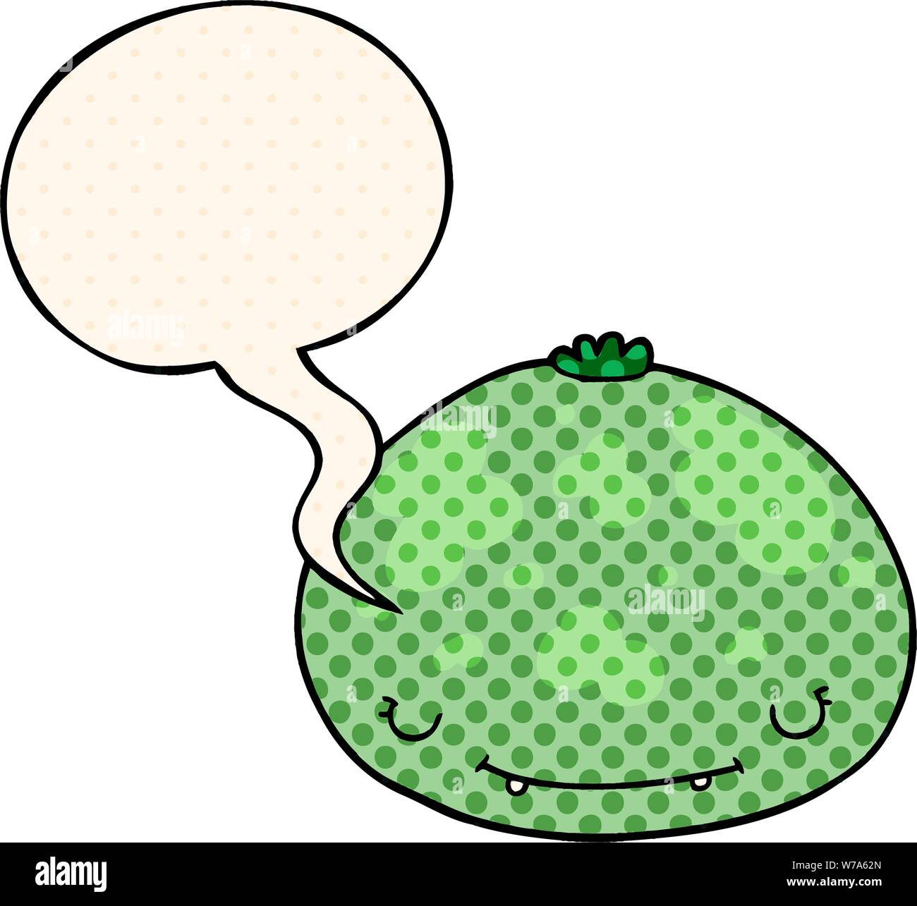 cartoon squash with speech bubble in comic book style Stock Vector ...